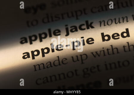 apple pie word in a dictionary. apple pie concept Stock Photo - Alamy