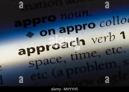 approach word in a dictionary. approach concept Stock Photo - Alamy