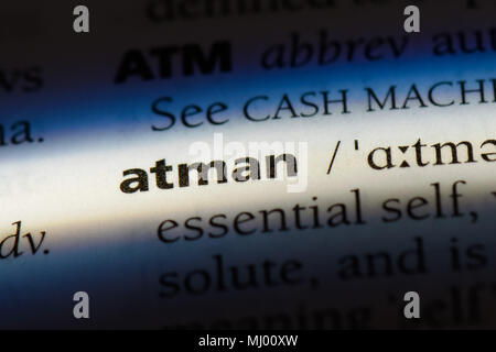 atman word in a dictionary. atman concept Stock Photo - Alamy