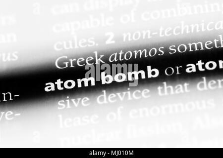 A-bomb word in a dictionary. A-bomb concept Stock Photo - Alamy