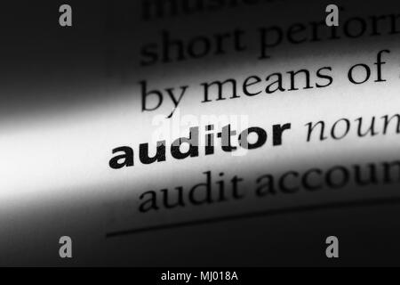 auditor word in a dictionary. auditor concept Stock Photo - Alamy