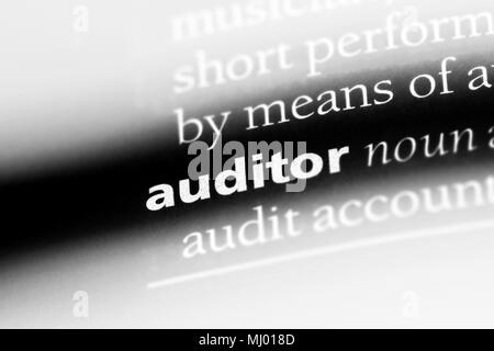 auditor word in a dictionary. auditor concept Stock Photo - Alamy