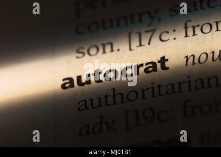 autocrat word in a dictionary. autocrat concept Stock Photo - Alamy