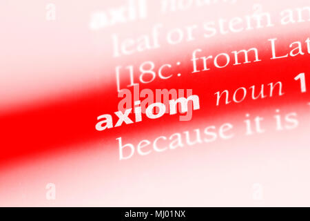 axiom word in a dictionary. axiom concept Stock Photo - Alamy