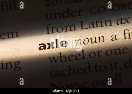 axle word in a dictionary. axle concept Stock Photo - Alamy