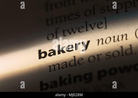 bakery word in a dictionary. bakery concept Stock Photo - Alamy