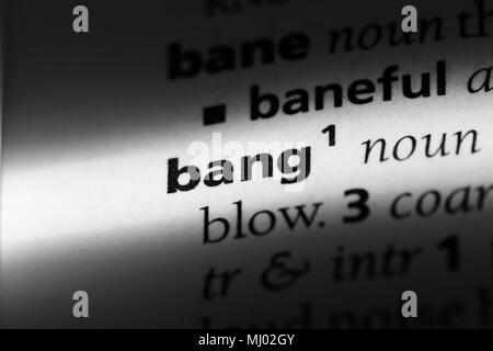 bang word in a dictionary. bang concept Stock Photo - Alamy