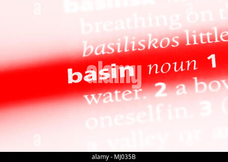 basin word in a dictionary. basin concept Stock Photo - Alamy
