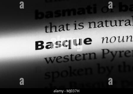 basque word in a dictionary. basque concept Stock Photo - Alamy