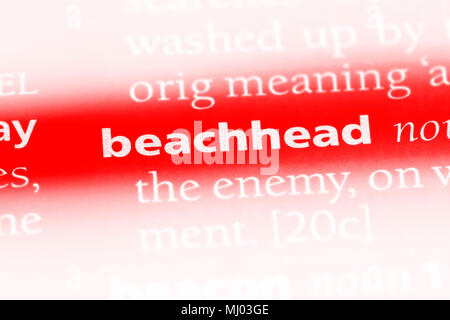 beachhead word in a dictionary. beachhead concept Stock Photo - Alamy