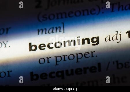 becoming word in a dictionary. becoming concept Stock Photo - Alamy