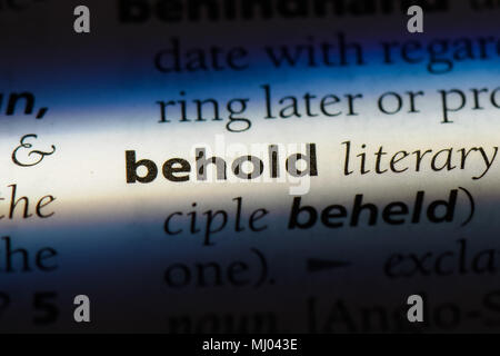 behold word in a dictionary. behold concept Stock Photo - Alamy