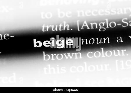 beige word in a dictionary. beige concept Stock Photo - Alamy