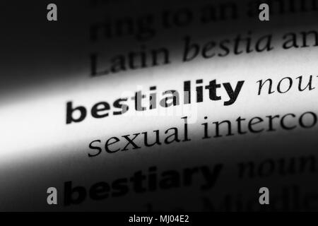 bestiality word in a dictionary. bestiality concept Stock Photo - Alamy