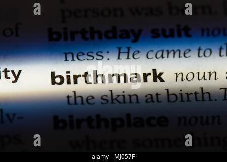 birthmark word in a dictionary. birthmark concept Stock Photo - Alamy
