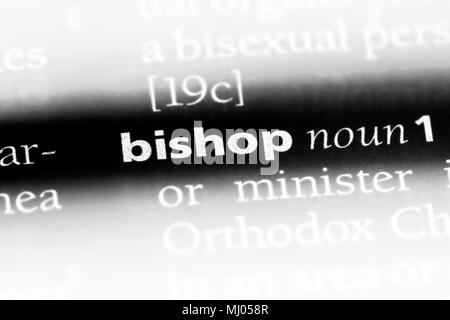bishop word in a dictionary. bishop concept Stock Photo - Alamy