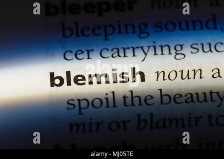 blemish word in a dictionary. blemish concept Stock Photo - Alamy