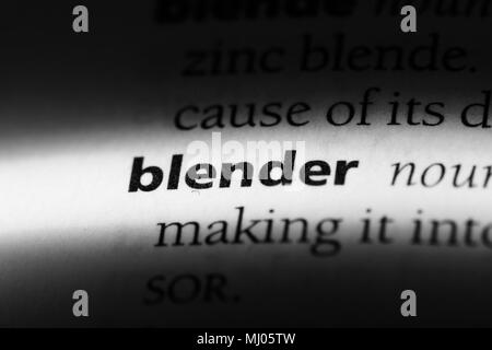 blender word in a dictionary. blender concept Stock Photo - Alamy
