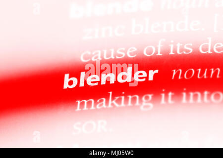 blender word in a dictionary. blender concept Stock Photo - Alamy