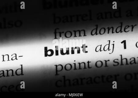blunt word in a dictionary. blunt concept Stock Photo - Alamy