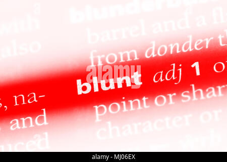 blunt word in a dictionary. blunt concept Stock Photo - Alamy