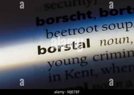 borstal word in a dictionary. borstal concept Stock Photo - Alamy