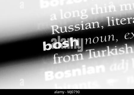 bosh word in a dictionary. bosh concept Stock Photo - Alamy