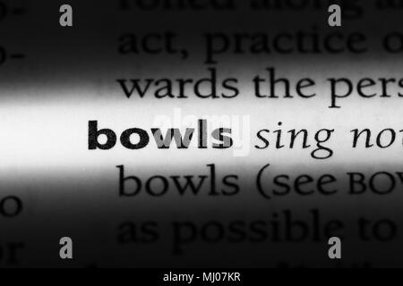bowls word in a dictionary. bowls concept Stock Photo - Alamy