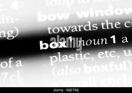 box word in a dictionary. box concept Stock Photo - Alamy