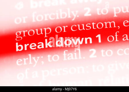 break-up word in a dictionary. break-up concept Stock Photo - Alamy