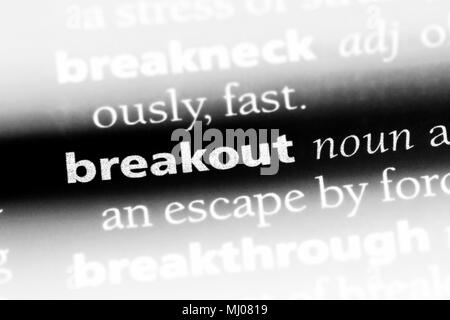 breakout word in a dictionary. breakout concept Stock Photo - Alamy