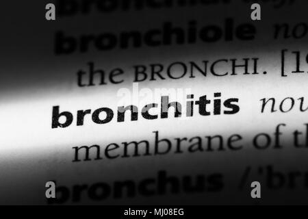 bronchitis word in a dictionary. bronchitis concept Stock Photo - Alamy
