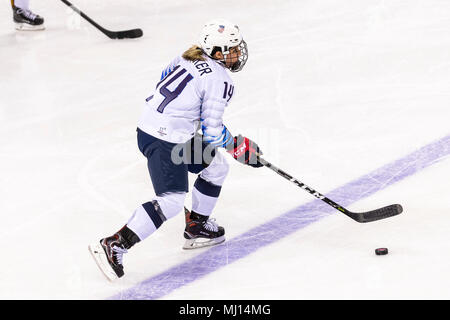 Brianna Decker (USA) #14, during USA-FInland Women's Hockey competition ...