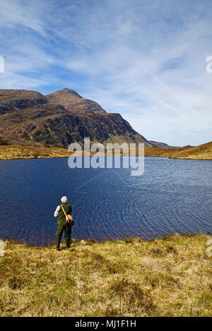 Fishing on Loch Stack in Sutherland Scotland Stock Photo - Alamy