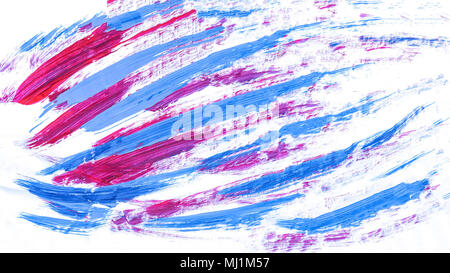 Blue color artistic watercolor paint brush stroke isolated on white ...