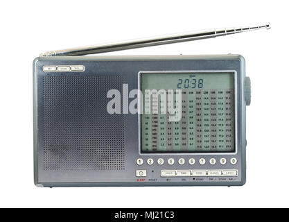 Modern black radio receiver isolated on a white background Stock Photo ...
