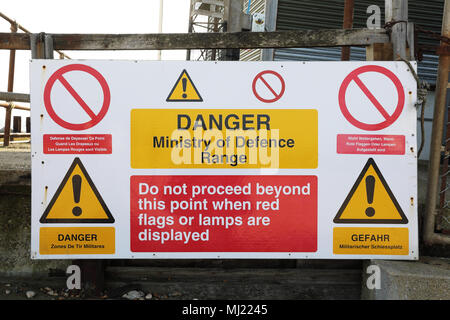 Ministry of Defence shooting range in Hythe, near Folkestone, Kent, UK ...