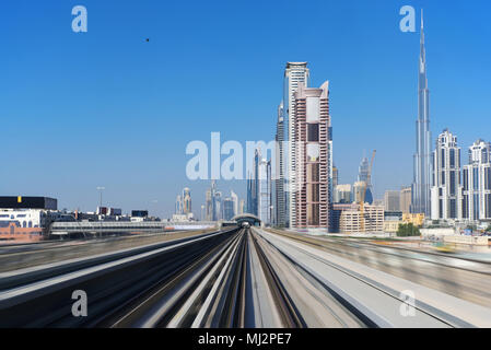 Dubai's light rail station Stock Photo - Alamy