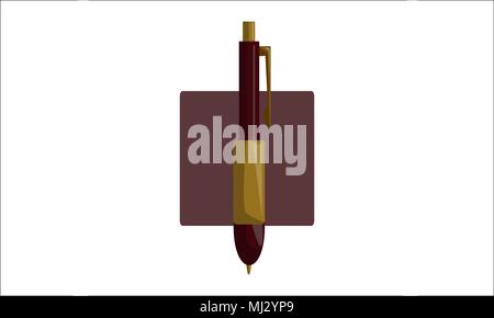 Pencil Pen Design Template Isolated Vector Stock Vector Image & Art - Alamy