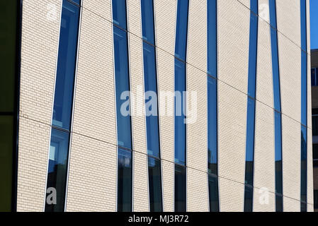 Detail of modern architectural details on new high-rise apartment ...