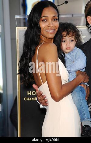 Zoe Saldana at the Zoe Saldana Star Ceremony on the Hollywood Walk of ...