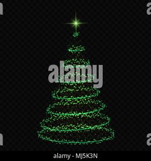 Abstract Christmas tree on transparent background. symbol of Happy New ...