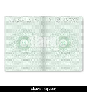 realistic passport blank pages for stamps. empty passport with ...