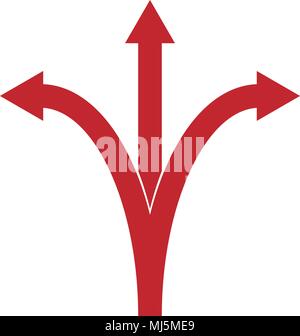 Three arrows pointing. Choice the way concept Stock Vector Image & Art ...