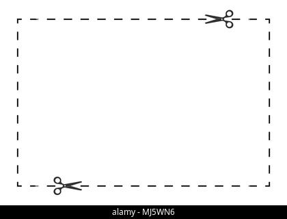 cut out coupon shape with scissors Stock Vector Image & Art - Alamy