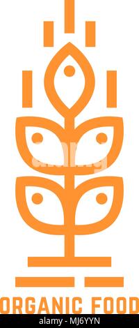 Organic whole grain pasta line icon. Outline pictogram for web page ...