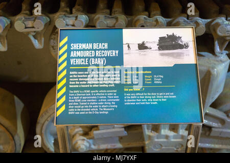 Sherman Beach Armoured Recovery Vehicle (BARV) D-Day landings, REME ...