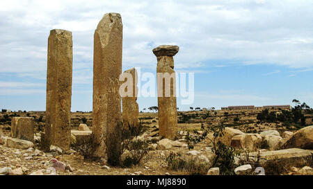 Ruined Temple of Mariam Wakino in Qohaito ancient city Eritrea Stock ...