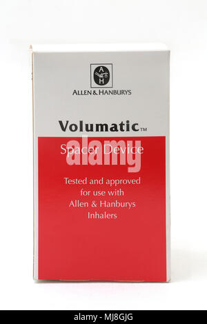 Asthma spacer use Stock Photo - Alamy