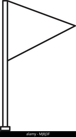 flag marker in shape triangle with stick isolated icon vector ...